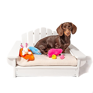 Midlee White Dog Adirondack Chair Bed (X-Large)