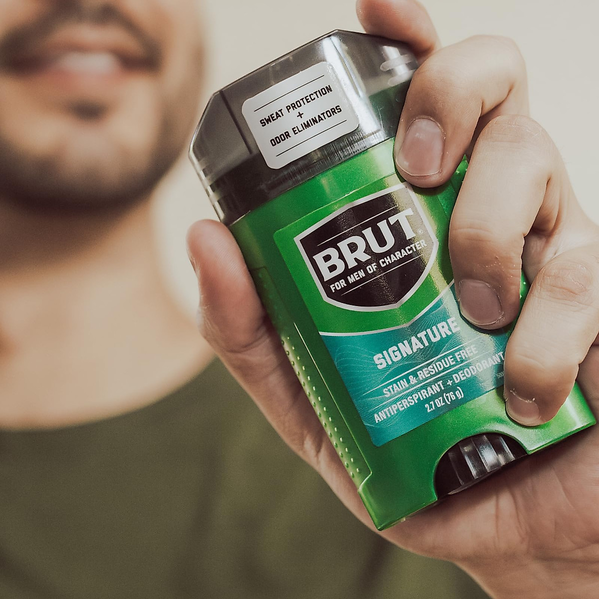 Brut Signature Scent Antiperspirant and Deodorant - Scented Deodorant Stick for Men - Powerful Sweat Protection - Eliminates Odors - 2.7 oz