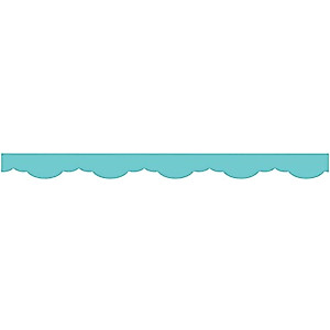 Teacher Created Resources Light Turquoise Fancy Scallops Border Trim