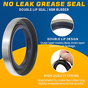 GREPSPUD 4pcs Trailer Axle Hub Wheel Grease Seals 1.719''I.D x 2.565''O.D with 4pcs Cotter Pins for Dexter 010-019-00 (10-19) Transcom 171255TB National 473336, 3500 lbs #84 Spindle E-Z Lube Axles