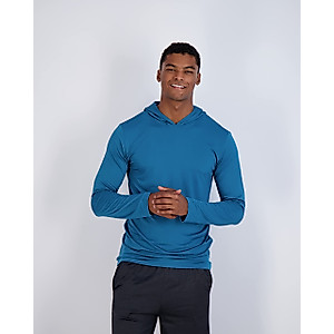 3 Pack: Men’s Quick Dry Fit Moisture Wicking Long Sleeve Fishing Active Athletic Hoodie Performance Hooded TShirt Workout Running Gym Sports Casual Sweatshirt UPF 50 Outdoor Hiking-Set 9, X-Large