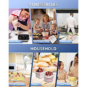 SVKLHY 1/4 Size 4 Inch Clear NSF Polycarbonate Food Pan-9 PCS[Food Grade][Hot&Cold Resistant] Commercial Food Pans with Lids,Restaurant Food Storage Containers Hotel Pan(BPA-FREE)