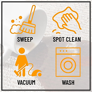 Ottomanson Ottohome Non-Slip Rubberback Bordered Design 2x7 Indoor Runner Rug, 1'10" x 7', Light Gray