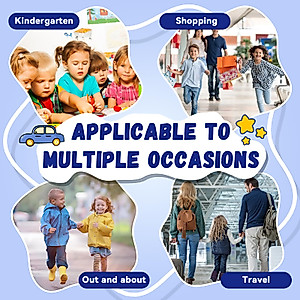 MUSEVOS Cartoon Toddler Backpack for Kids 1-3, Mini Toddler Backpack Boys 2-3 Year Old Girls, Mini Neoprene Preschool Backpack for Kids with Anti-lost Safety Leash for Daycare Outdoor