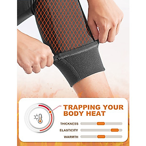 COOTRY Plus Size Fleece Lined Leggings for Women Thermal Underwear Long Johns Base Layer Pajama Bottoms Cold Weather Pants Gray 2XL