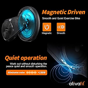 ATIVAFIT Exercise Bike Foldable Fitness Indoor Stationary Bike Magnetic 3 in 1 Upright Recumbent Exercise Bike for Home Workout (Grey)