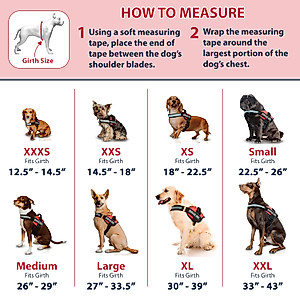 Service Dog Vest with Hook and Loop Straps and Handle - Harness is Available in 8 Sizes from XXXS to XXL - Service Dog Harness Features Reflective Patch and Comfortable Mesh Design Bright Red