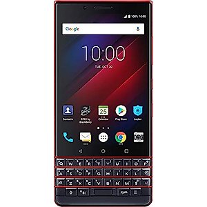 BlackBerry Key2 LE 64GB Unlocked GSM Phone w/Dual 13MP & 8MP Camera (Atomic Red Limited Edition, 64GB Dual Sim (ATT, Verizon, Tmobile)) (Renewed)