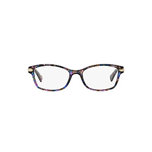 Coach HC6065 Prescription Eyewear Frames, Purple Confetti Tortoise/Demo Lens, 51 mm