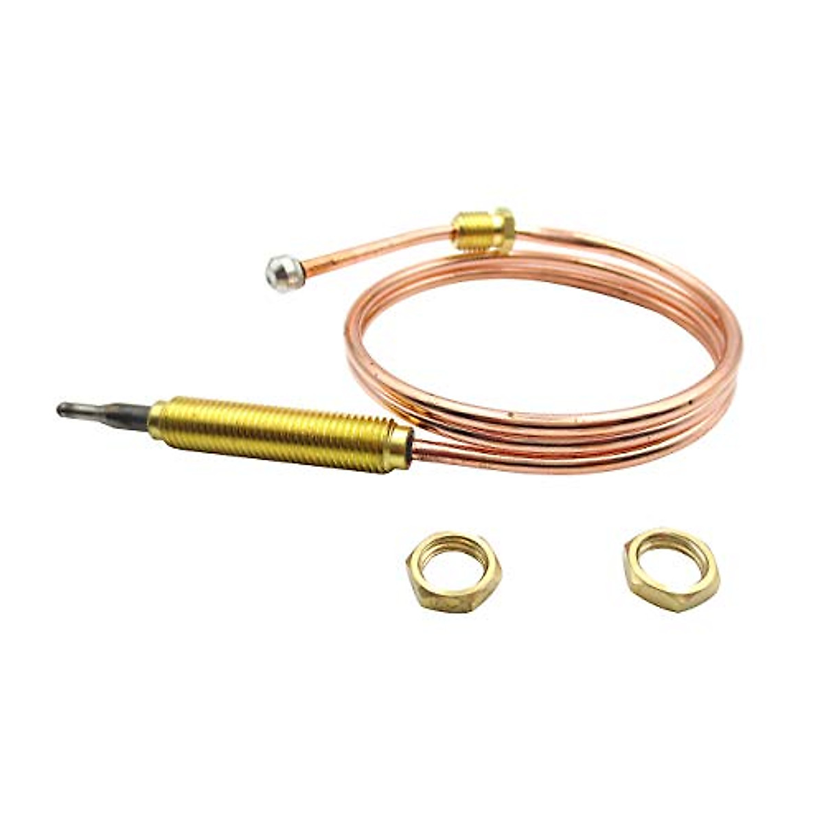 Universal Gas Thermocouple 24" Length Used on BBQ Grill or Fire Pit Heater or Gas Water Heater M8x1 End Nut and Head Tip