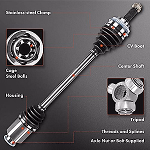 A-Premium CV Axle Shaft Assembly Compatible with Polaris Sportsman 400/500 2004-2004, Sportsman 600/700 2003-2004, Front & Rear 4-PC Set