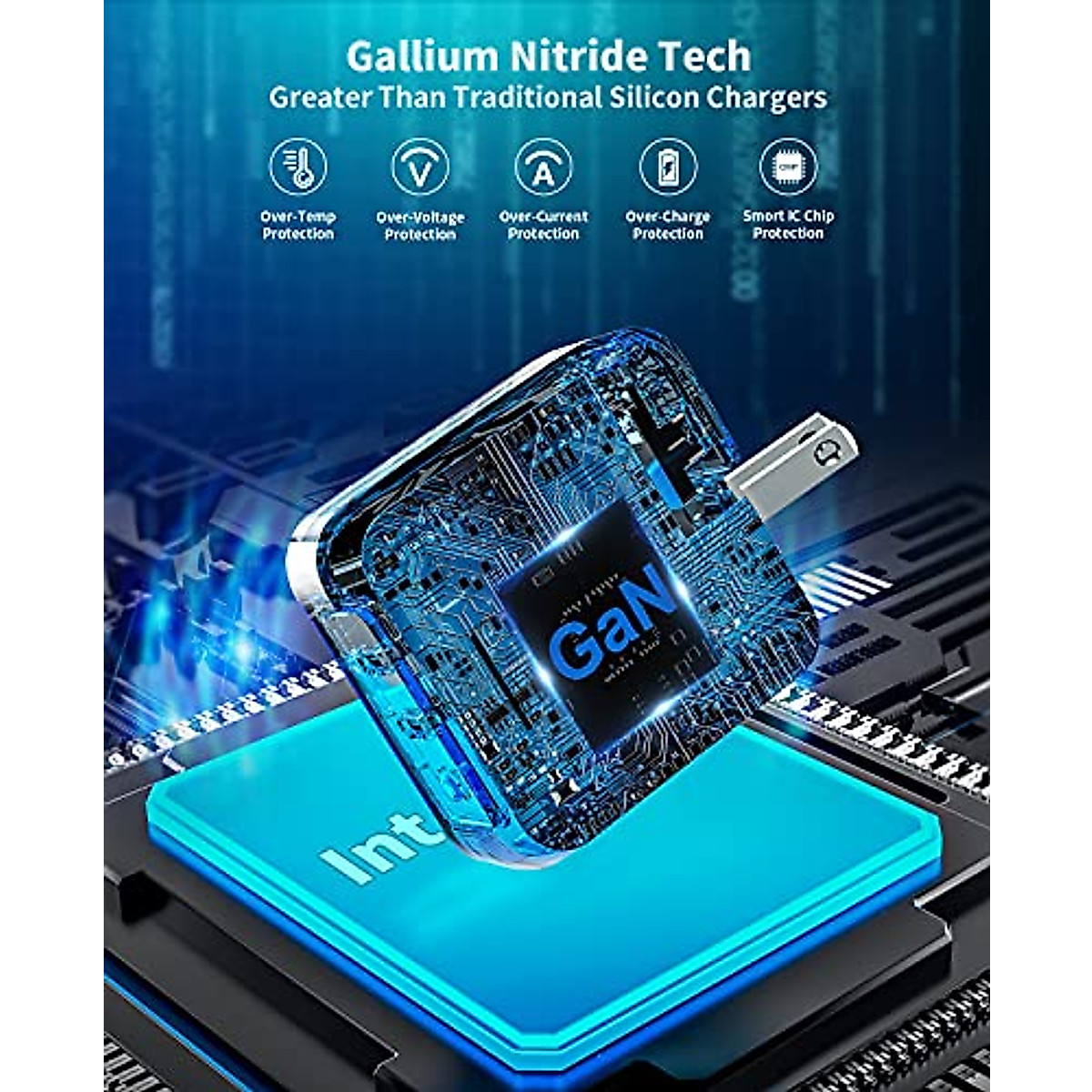 [Apple MFi Certified] iPhone Fast Charger, GEONAV 40W Dual USB C Foldable GaN Charger, 2-Port 20W Power Delivery Quick Charger with 2Pack 6FT Type C to Lightning Sync Cable for iPhone/iPad/AirPods Pro