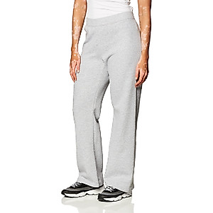 Hanes Women's Open Leg Sweatpants, EcoSmart Fleece Sweats, Regular & Petite, Light Steel, Medium