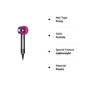 Dyson Supersonic Hair Dryer, Iron/Fuchsia (Renewed)