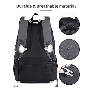 Fanwoli Business College School Backpack Fits 15.6 Inch Laptop,Durable Basketball Backpacks,Travel Laptop Backpack with USB