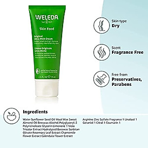 Weleda Skin Food Original Ultra-Rich Body Cream 2.5 Fluid Ounce, Plant Rich Hydrating Moisturizer with Pansy, Chamomile and Calendula