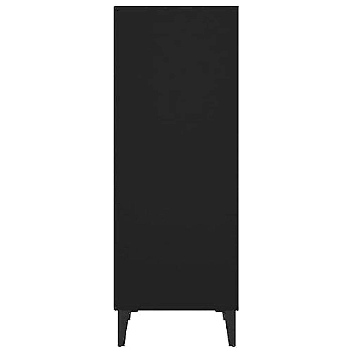 GOLINPEILO Wooden Sideboard Storage Cabinet Black 13.6"x12.8"x35.4" Engineered Wood -AA