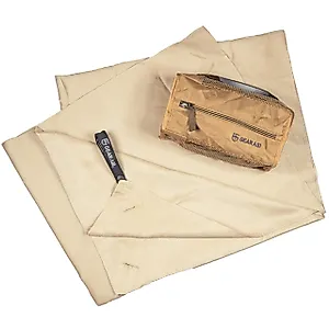 GEAR AID Quick Dry Microfiber Towel for Travel and Camping, Sand, XL, 35"x62"