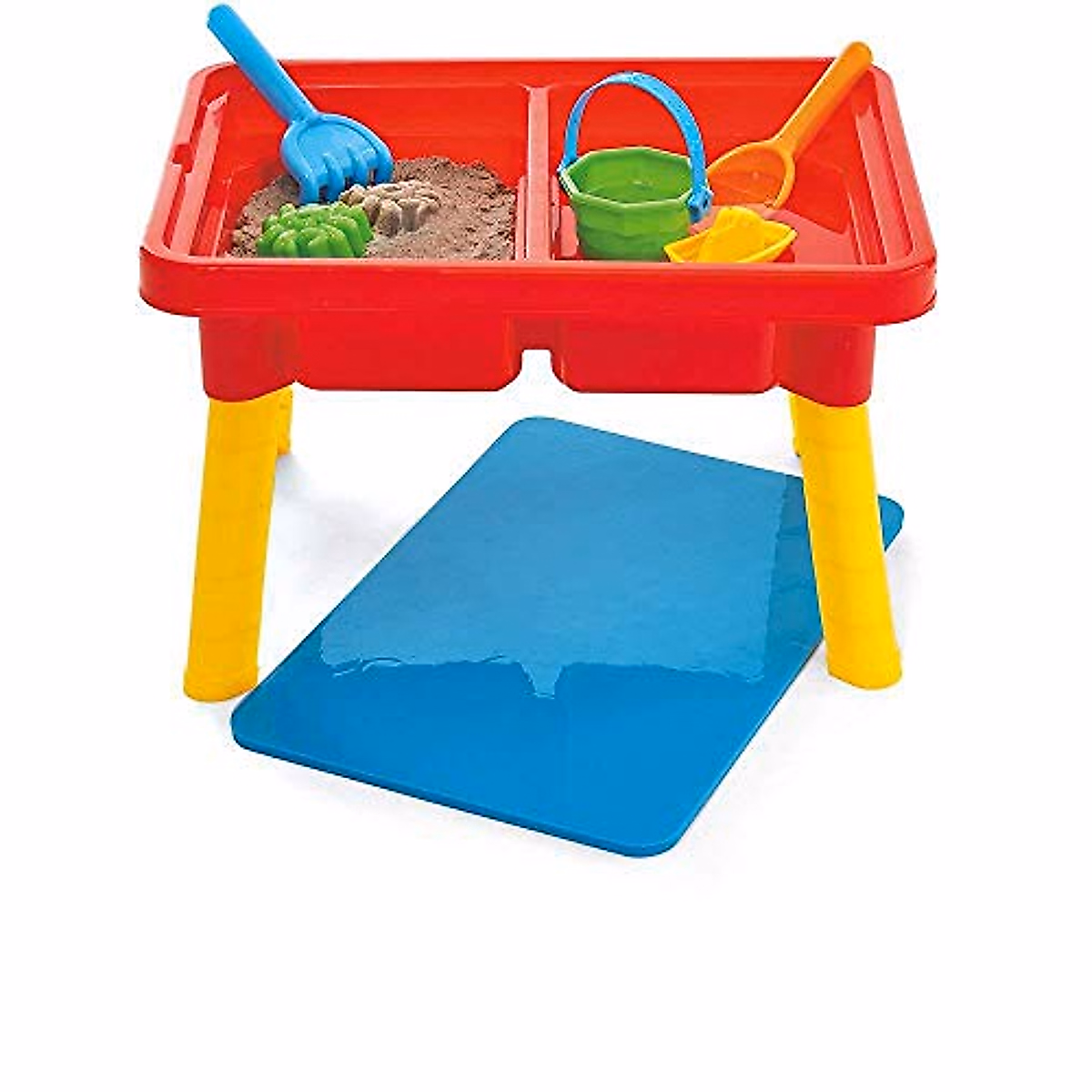 Toddler Sensory Kids Table with Lid | Sensory Bin | Kidoozie | Mega Block Compatible Lid | Indoor Outdoor Use , Red, G02521 17 x 12.5 x 11 inches
