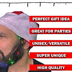 Zabolight Beard Lights, 18pcs LED Colorful Christmas Clip On Facial Hair Lights for Men in The Holiday Spirit, Great Gift (Multi-Color Beard Light)