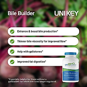 Uni Key Health Bile Builder | Supports Adequate Bile Production and Healthy Bile Flow | 60 Servings