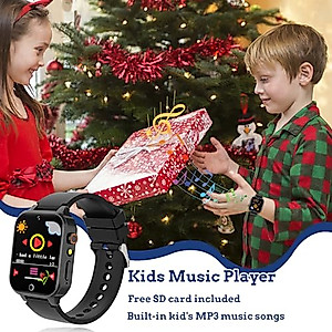 Goodatech Smart Watch for Kids 4-12 Years Boys Girls, 26 Puzzle Games,HD Camera,Video Music Player,Pedometer,Flashlight,Calendar Stopwatch Timer,Alarm Clock, Aluminum Case,Sport Band (Black)