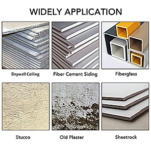 HLOFIZI 4 Inch Carbide Grit Hole Saw for Recessed Lights and Dryer Vent, Cuts Through Stucco, Ceiling Old Plaster, Drywall, Cement Board, with 1-1/2" Depth, Up to 6X Faster