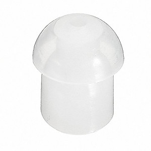 A AIRSN Replacement Mushroom Earbud Ear Tips for Motorola Kenwood Two Way Radio Coil Tube Audio Kits/Transparent Acoustic Tube Earpieces (Standard Mushroom)