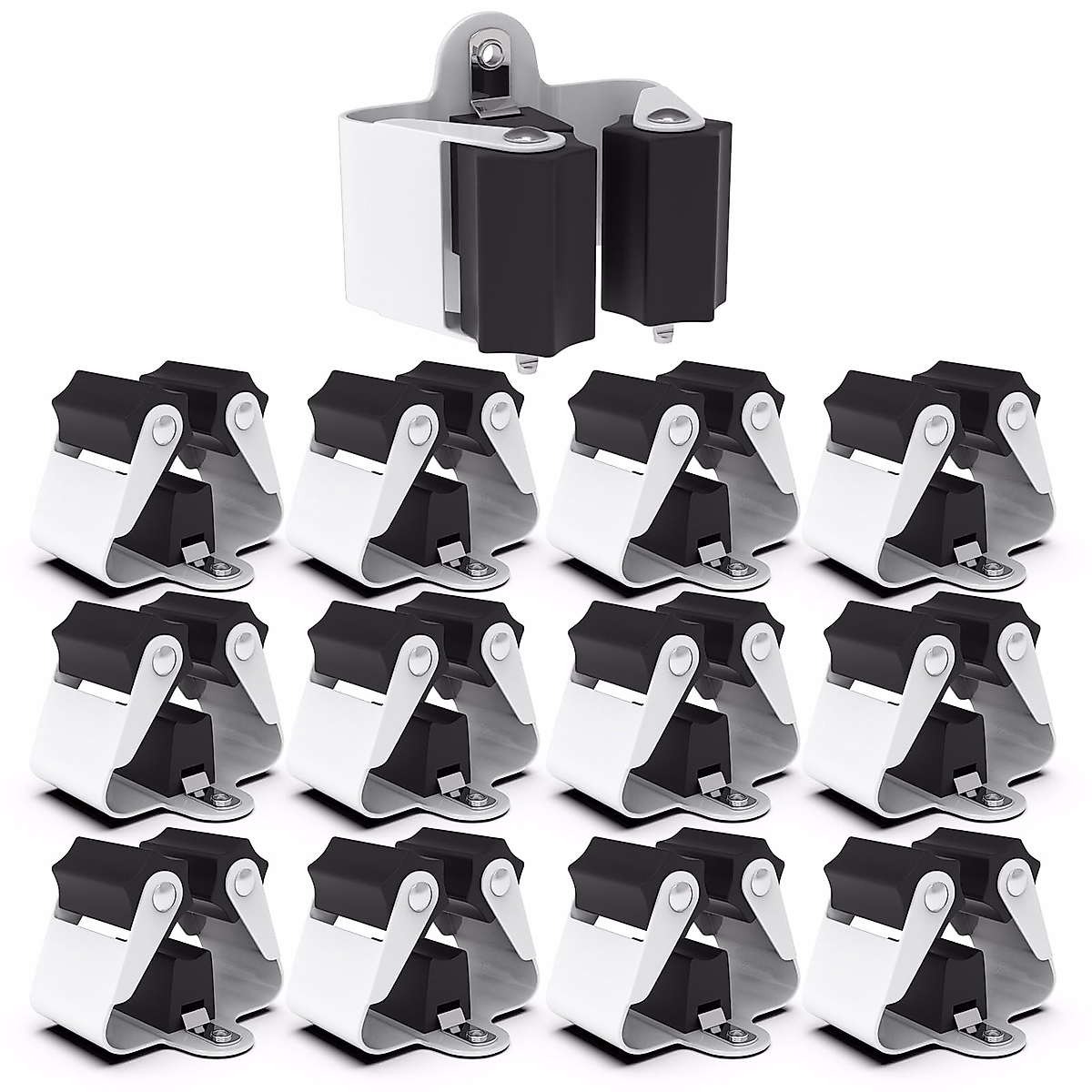 3-H Broom Hanger,Mop Holder Wall Mount 12 Pack, Broom Holder Wall Mount for Hanging and Organizing Shovel,Rake,Brush,Yard Tools in Kitchen,Laundry Room,Bathroom,House(black)