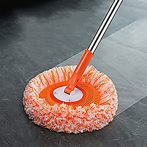 Mops for Floor Cleaning, 360° Rotatable Long Handle Cleaning Mop, Dry and Wet Multi Surface Floor Cleaner for Floor, Ceiling, Wall, Bathroom, Glass Window with 3 Reusable Microfiber Pad Replaceable Mo