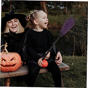 NOLITOY 2pcs Halloween Witches Broom, Broomstick Costume Props Dress Up for Halloween Cosplay Party Supplies (Random Color)