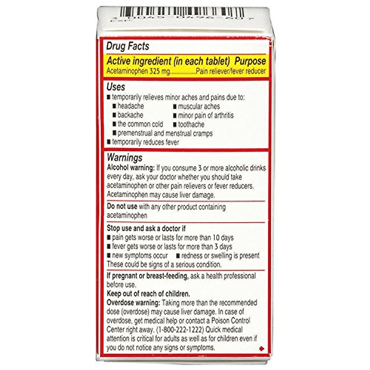 Tylenol Regular Strength Tablets, 100 Count (Pack of 2)