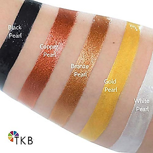 TKB Lip Liquid Color | Liquid Lip Color for TKB Gloss Base, DIY Lip Gloss, Pigmented Lip Gloss and Lipstick Colorant, Made in USA (1floz (30ml), Bronze Pearl)