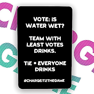 Charge It 2 The Game Drinking Cards (First Edition - Drinking Card Game for Adults - Fun Games for Adult Game Nights - Party Games - 21st Birthday Gift - Bachelorette Party Games - Vacation Games