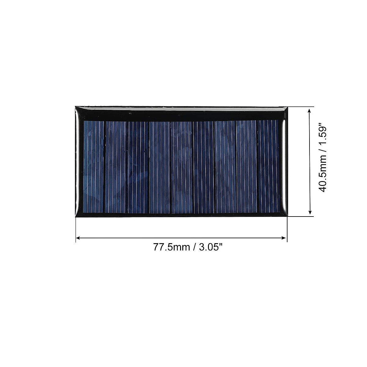 MECCANIXITY Mini Solar Panel Cell 4.5V 80mA 0.36W 77.5mm x 40.5mm for DIY Electric Power Project Pack of 2