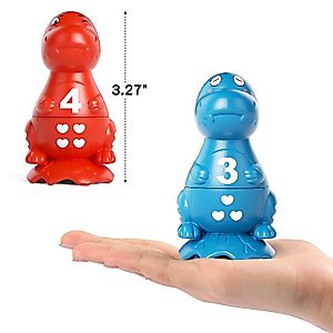 Snap-n-Learn Matching Dinosaurs, Toddler Stacking Sorting Toys, Educational Preschool Counting Dinos Learning Building Toy, Fine Motor Skills Learning Game Gifts for 18 Months 2 3 4 Year Old Boys Girl