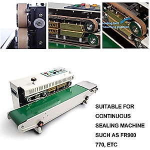 Sumeve 50pcs polytef teflon Belt for Continuous sealing machine 750mm x15mm x0.2mm