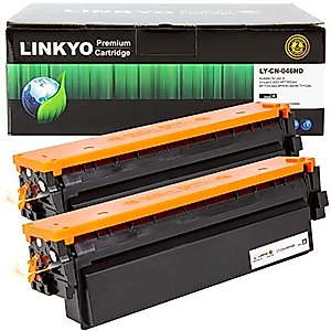 LINKYO Compatible Toner Cartridge Replacement for Canon 046 High Capacity 046H (Black, 2-Pack)