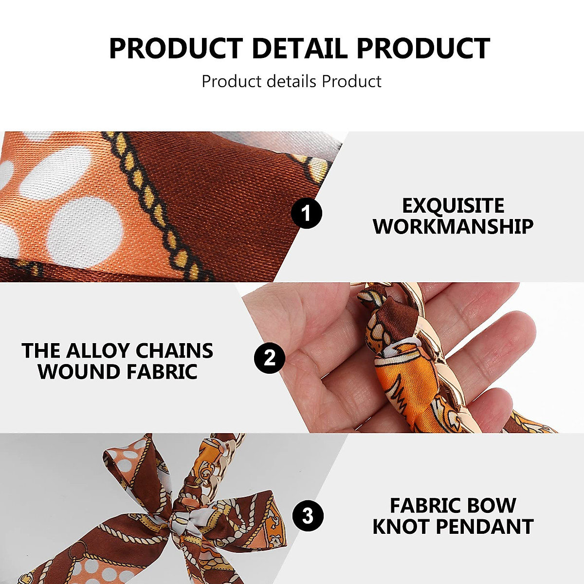 OSALADI Bowknot Silk Ribbon Bag Pendant Keychain Fashion Handbag Handle Decor for Purse Tote Bag Handbag