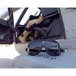 Kroop's Boogie Goggles - Lightweight Eye Protection for Active Lifestyles. Black/Tinted