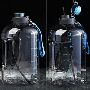 ALINK 13 inch Extra Long Reusable Plastic Black Straws, 12-Pack Tumbler Straws for Stanley Cups, 1 Gallon, 64 oz 40 oz 32 oz Water Bottles, Pack of 12 with Cleaning Brush