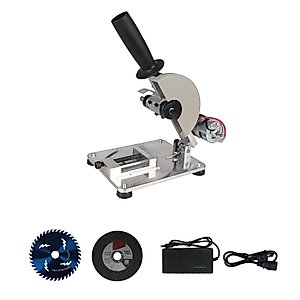RATTMMOTOR Q08-3 Multipurpose Portable Small Hobby Table Saw Cutting Machine 110V-220V, 0-45° Angle Adjustable, 795 Motor Dual Shaft for Wood, Plastic, Aluminium, Stainless Steel (Standard Set)