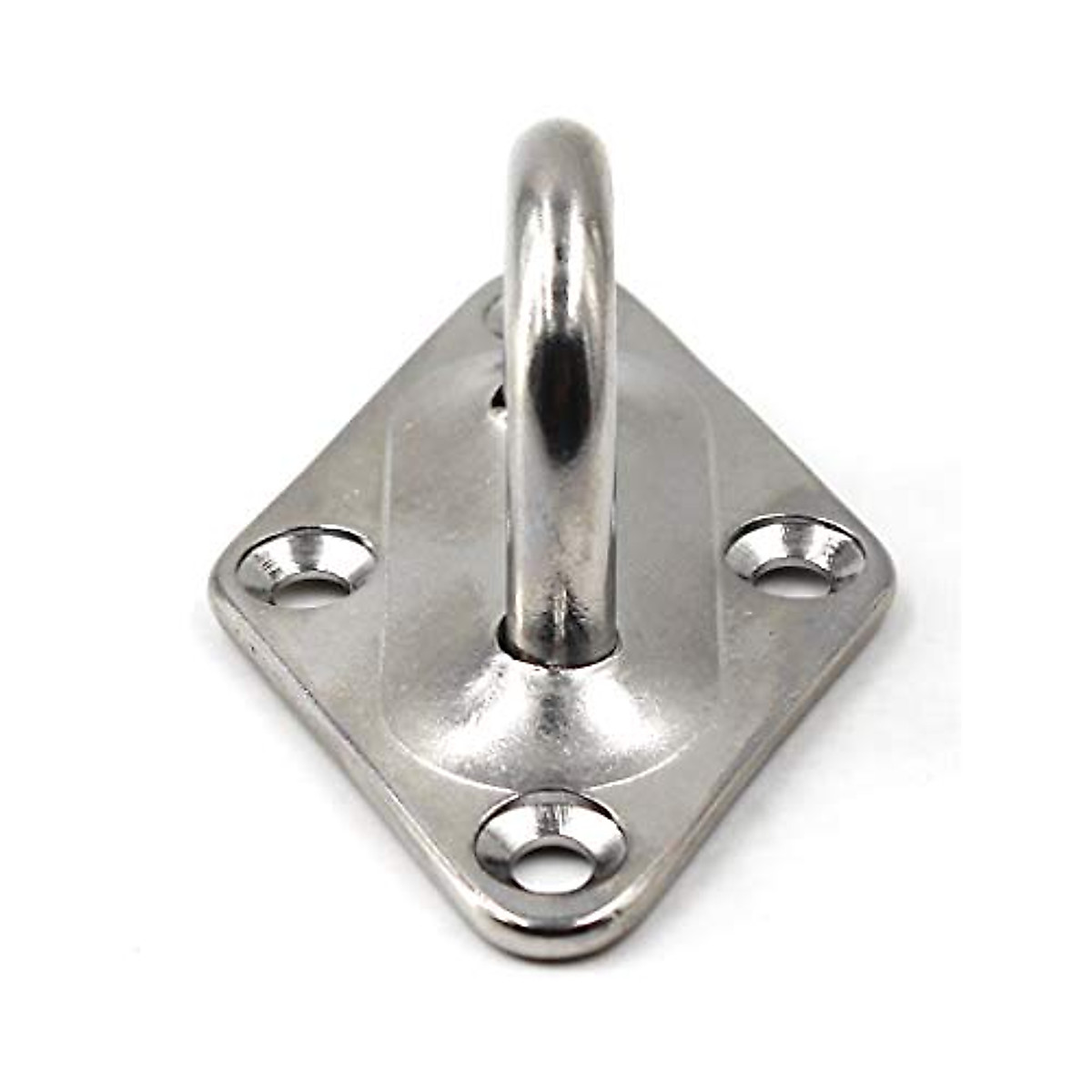 Ceiling Wall Mount Hook Heavy Duty Anchor Diamond Pad Eye Plate 1/4" 6mm 304 Stainless Steel Great for Yoga Swings Hammocks/Boat Rigging/Marine Deck Hardware/Suspension Training Straps
