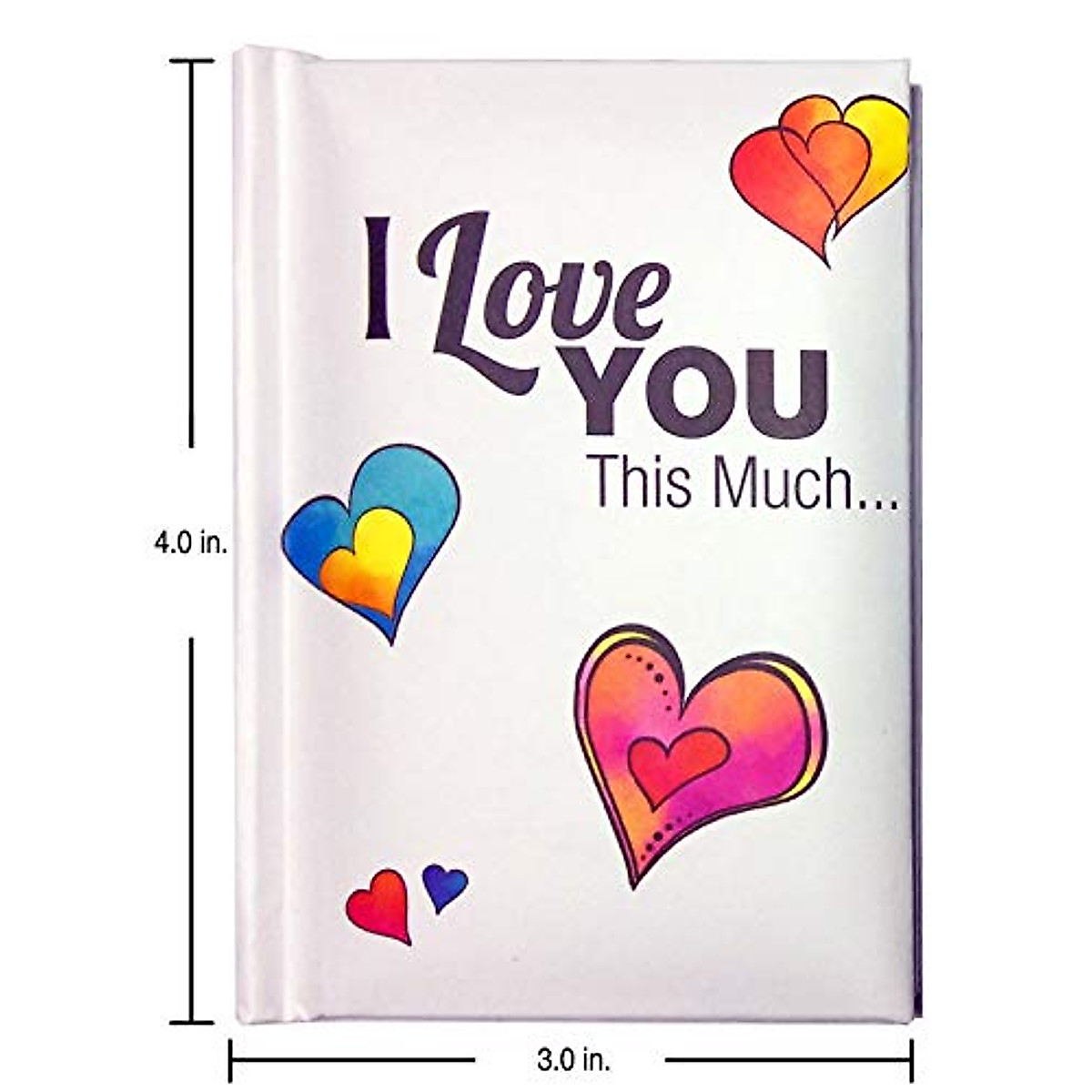 Blue Mountain Arts Little Keepsake Book "I Love You This Much" 4 x 3 in. Sentimental Pocket-Sized Gift Book—Perfect Anniversary, Valentine's Day, or “Just Because I Love You” Gift for Him or Her
