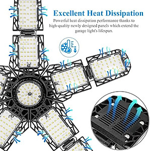 Adjustable LED Garage Ceiling Light – High-Performance Bright Lighting for Garage, Warehouse, and Workshop, Energy Efficient & Durable