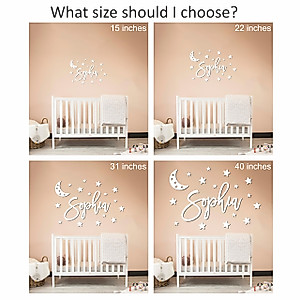Personalized Custom Wood Name Sign with Stars Wooden Wall Stickers Nursery Name Sign, Personalized Baby Gifts Nursery Wall Decor Wooden Letters for Wall Decor Custom Sign Nursery Decor