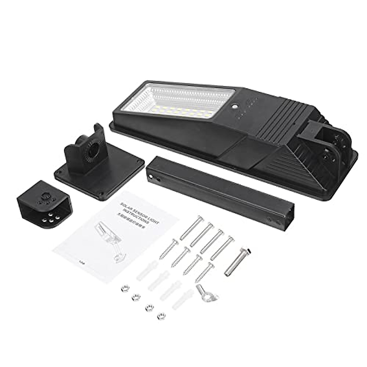 DHAEY 12W LED Solar Lamp PIR Motion Sensor Solar Garden Light Outdoor Lighting Energy Saving Street Yard Path Lamp IP65 Waterproof Luopan Tracking Lighting (Color : Non Remote)