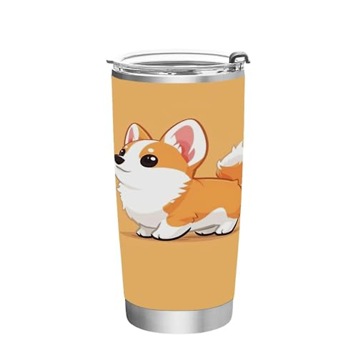 Wassud Cute Cartoon Dog 12 oz Tumbler with Lid and Straw Stainless Steel Double Wall Vacuum Tumblers Insulated Travel Coffee Mug for Cold and Hot Drinks
