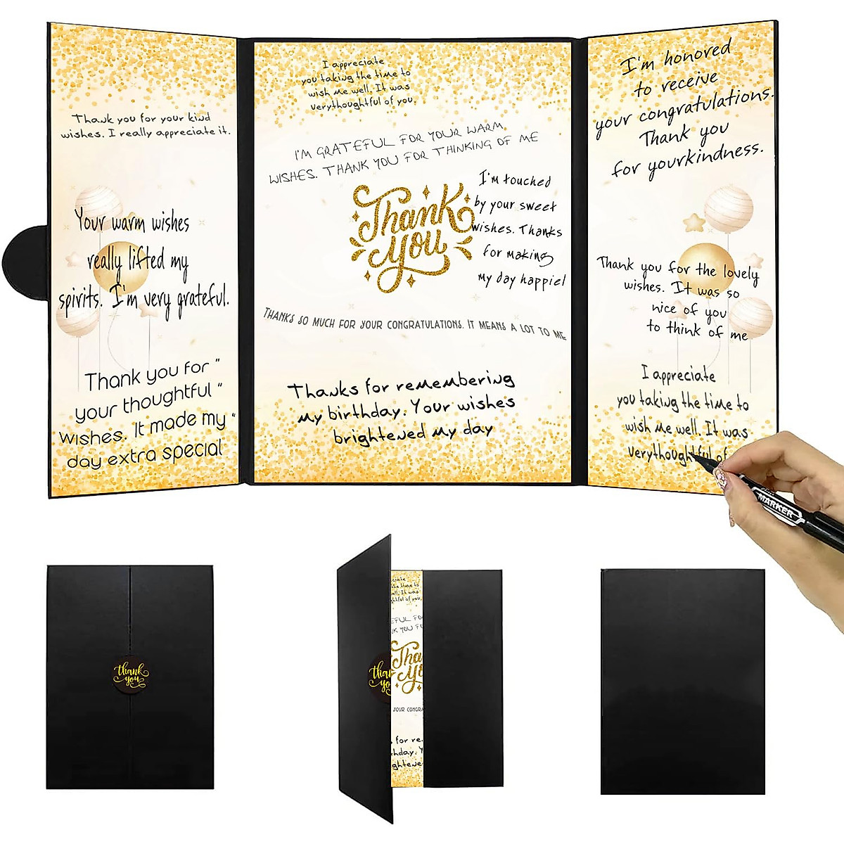 Sutjxc Thank You Party Guest Book Alternative Signature Certificate,Signature Thank You Sign,Retirement Office Party Decor, Thanks to Staff Teachers Professors Doctor Nurses Party Decorations