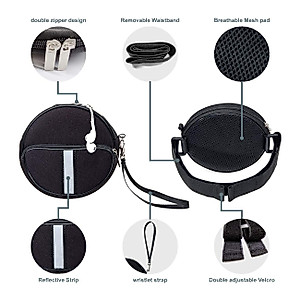 Portable CD Player Holder with CD Case, Water Resistant Fanny Pack with Wrist Strap for Women & Men (6.5inch).